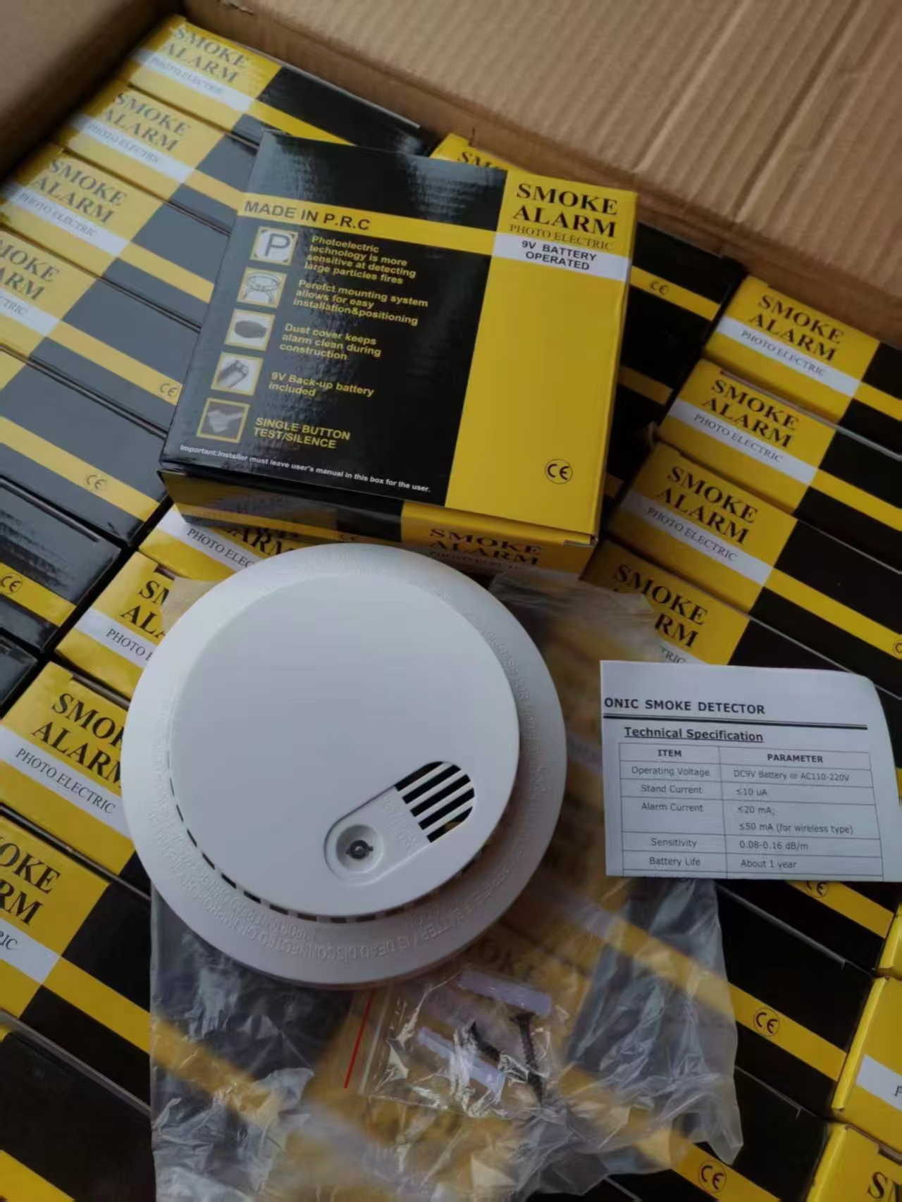 9V Photoelectric Sensor Smoke Detector Alarm Sensetive Smoke Detector ...