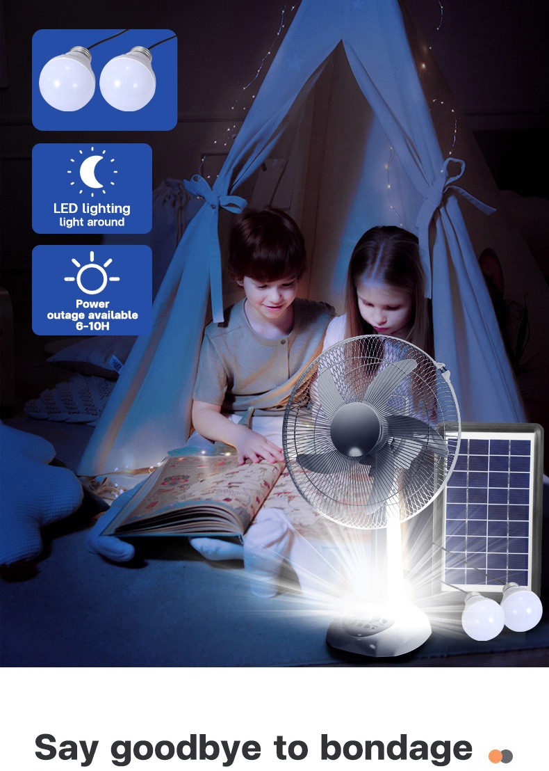 ASL Solar electric fan Rechargeable solar fan with panel solar ...