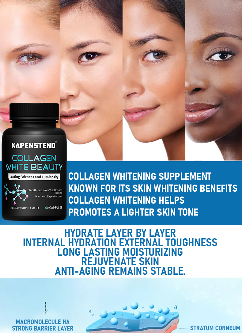 Collagen Whitening capsules with Marine Collagen Peptides, Glutathione ...