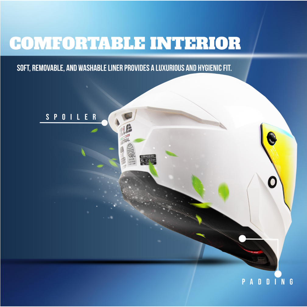 Gille ASTRAL REVO LENS Dual Visor Full Face Motorcycle Helmet Men And ...