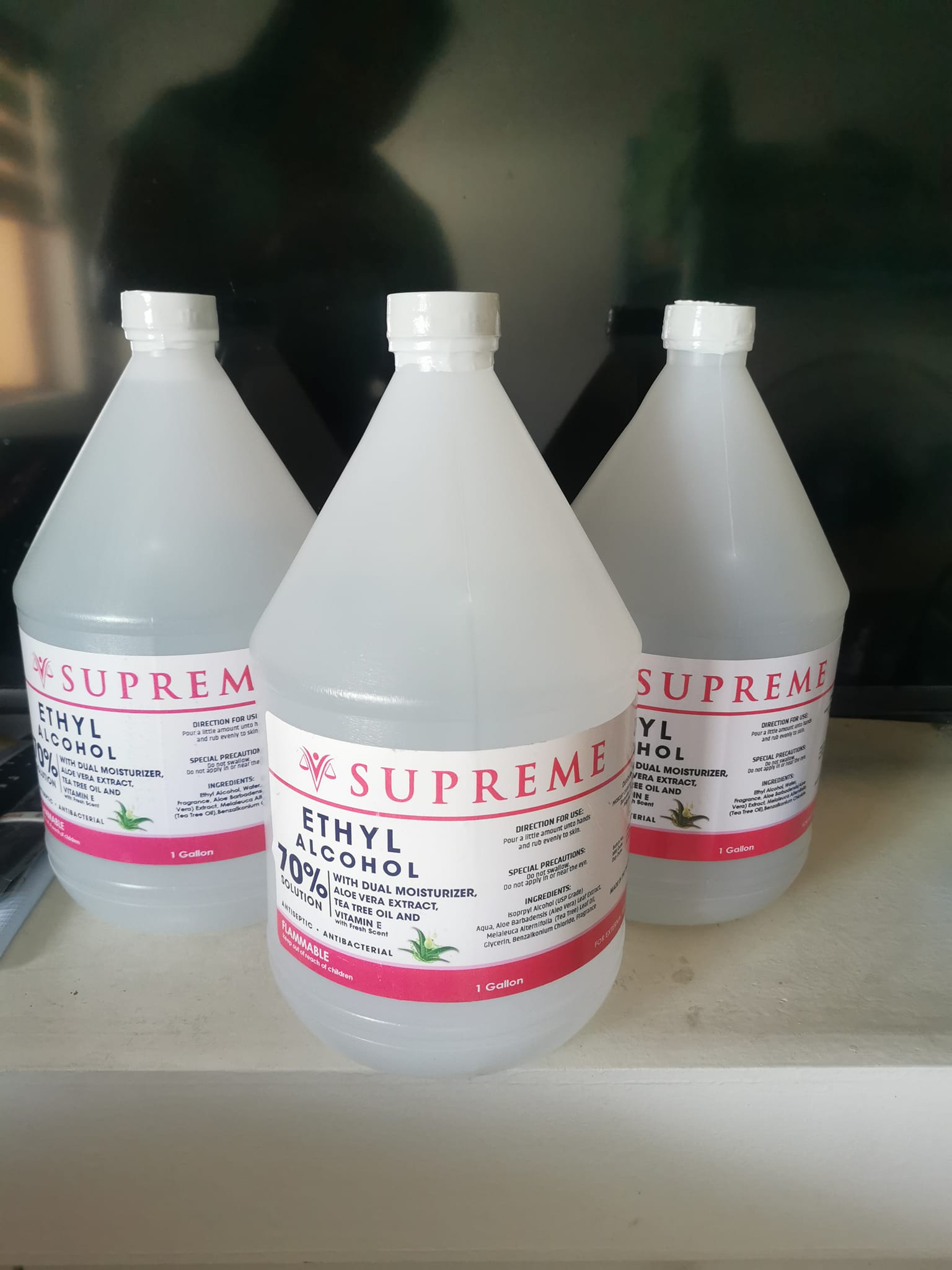 SUPREME ALCOHOL SUPREME Alcohol 1 Gallon 3.2 Liter ETHYL AND ISOPROPYL ...