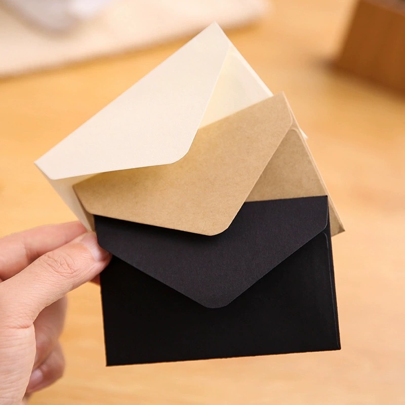 (5 Pcs) 10.5x7 CM INS Cowhide Mini Paper Envelope for Greeting Card ...
