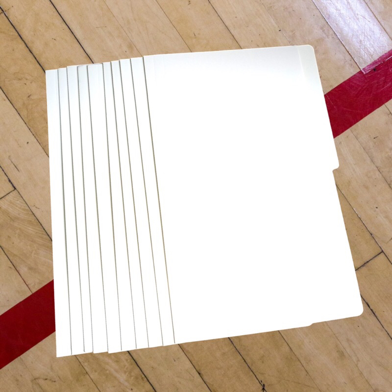 1 Pack White Folder Long and Short Thick 14 PTS 25pcs White Filing ...