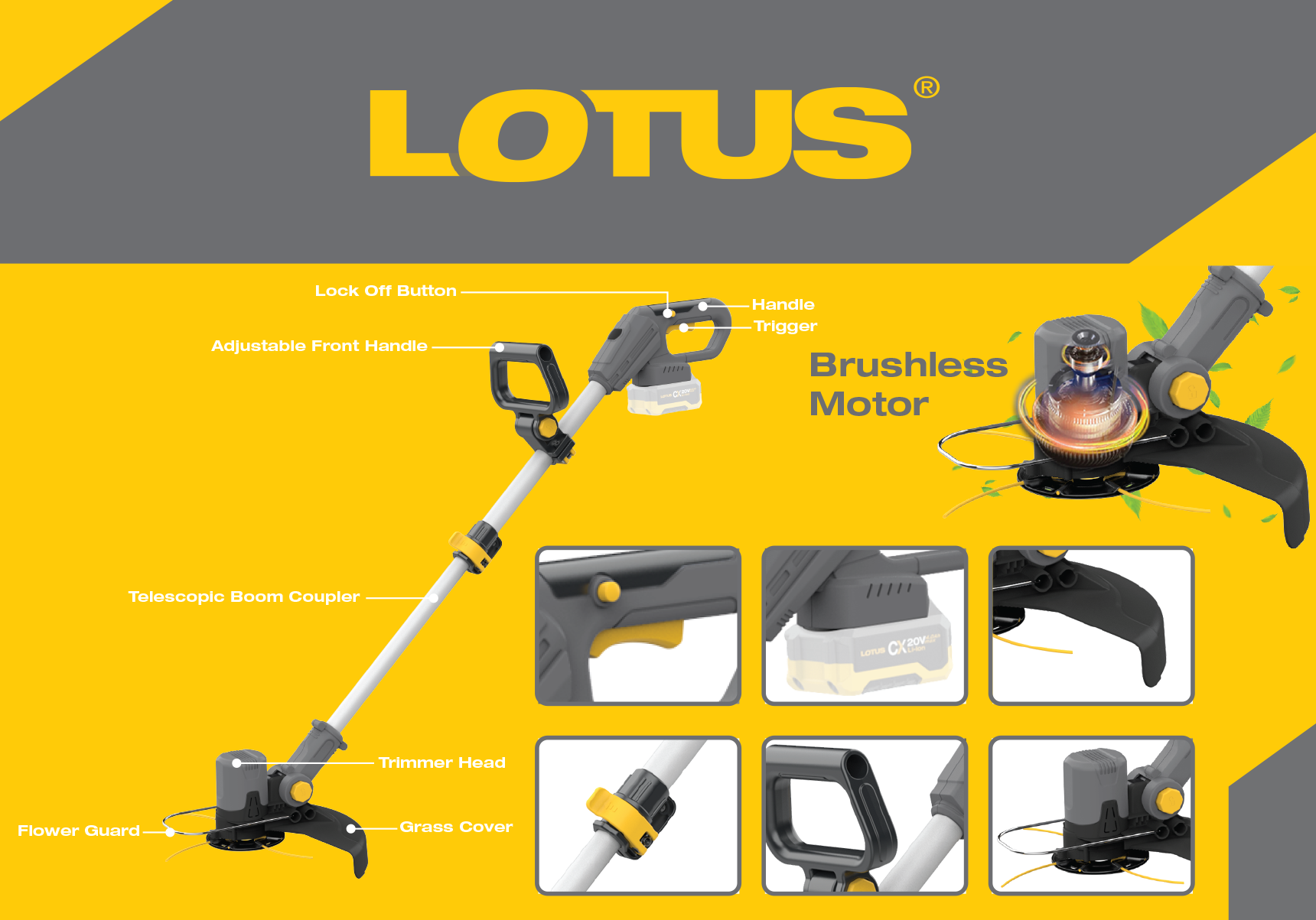 Lotus Grass Trimmer 20V CXST20VLI - Power Tools | Lawn & Gardening ...