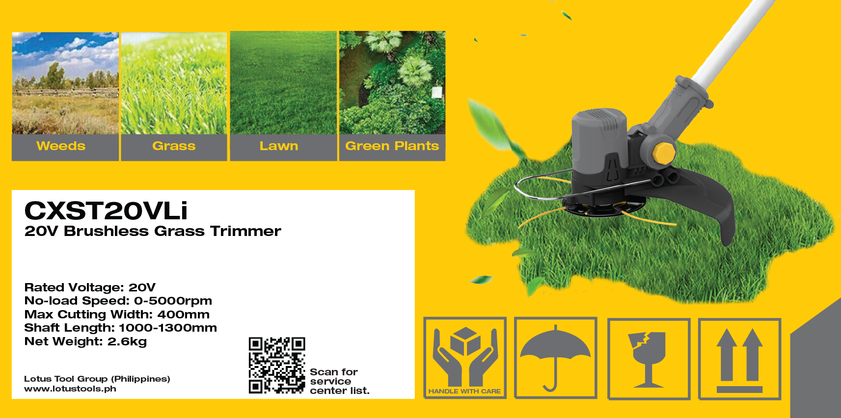 Lotus Grass Trimmer 20V CXST20VLI - Power Tools | Lawn & Gardening ...