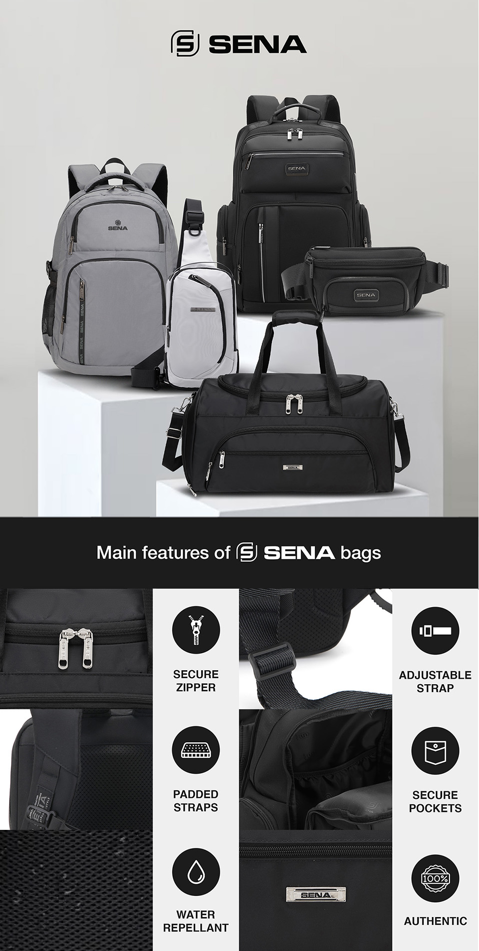 SENA-2104 Convertible Laptop Bag Backpack To Hand Carry | Shopee ...