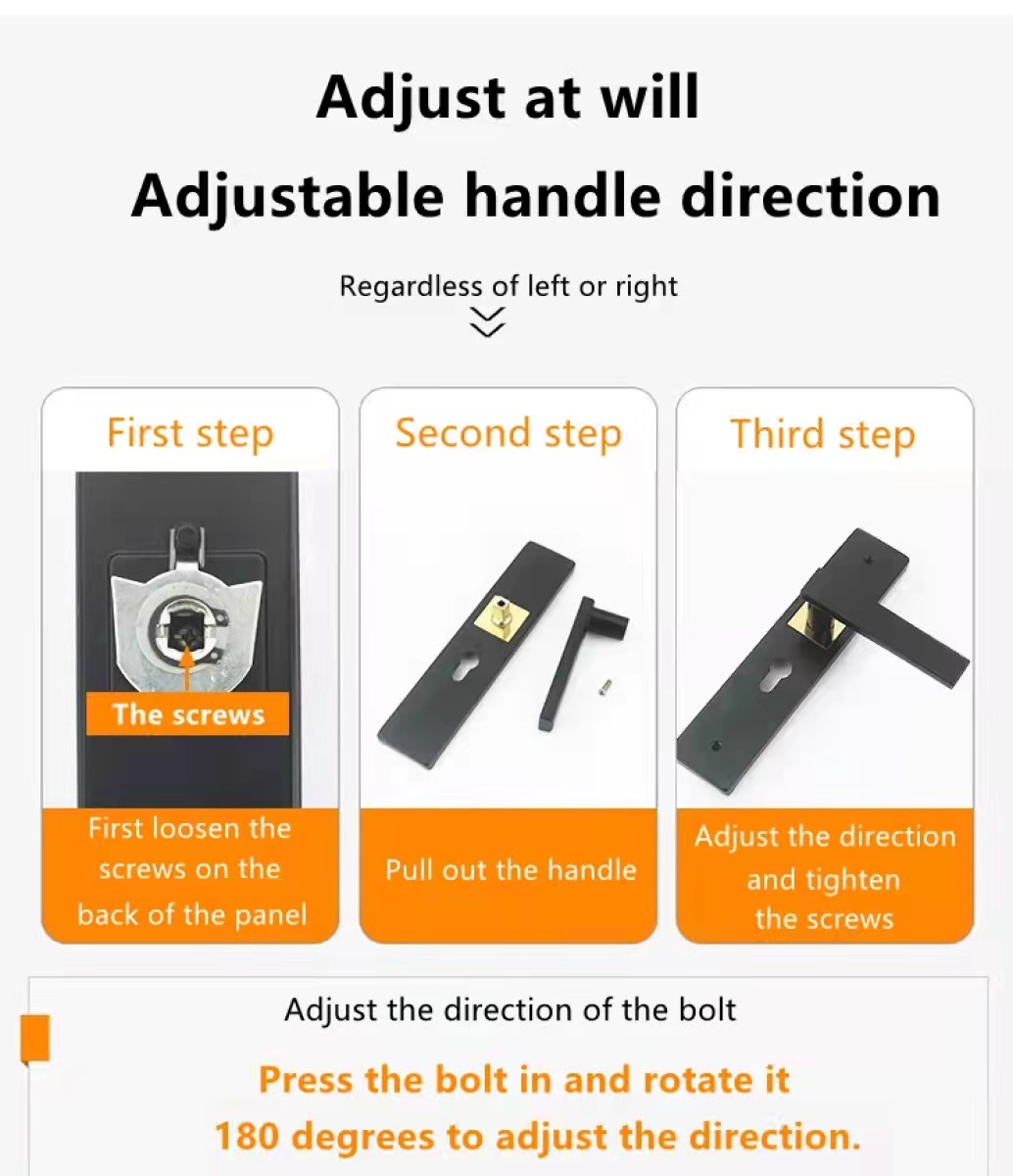 Alloy Main Door Lock Set With Anti-theft Lock Core Silent Doorlock Door ...