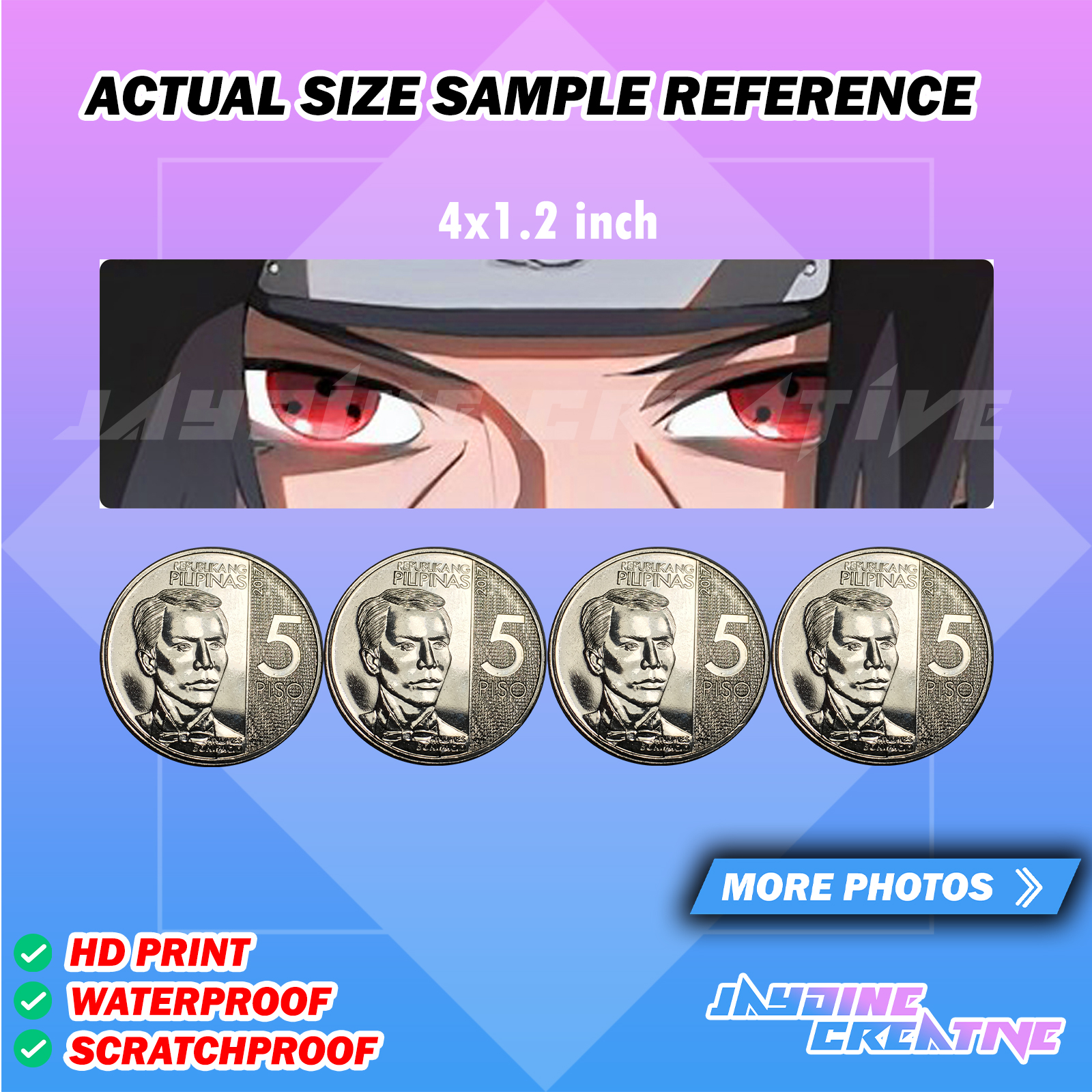 BUY 3 GET 1 - Demon Slayer - Eye Slap Sticker Indoor Outdoor Vinyl ...