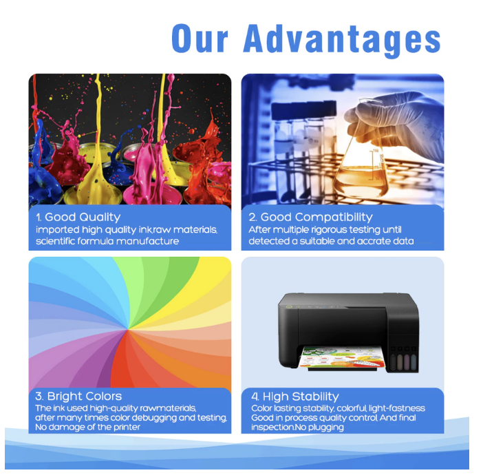 Premuim 664 Ink dye ink T6641 Compatible For Epson L210 L310 L300 L360 ...