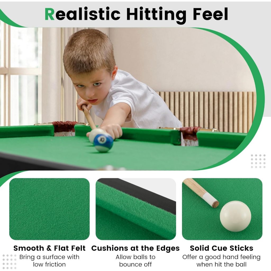 120 CM Adjustable Metal Leg Large Billiard Table For Kids Aldult Fun ...
