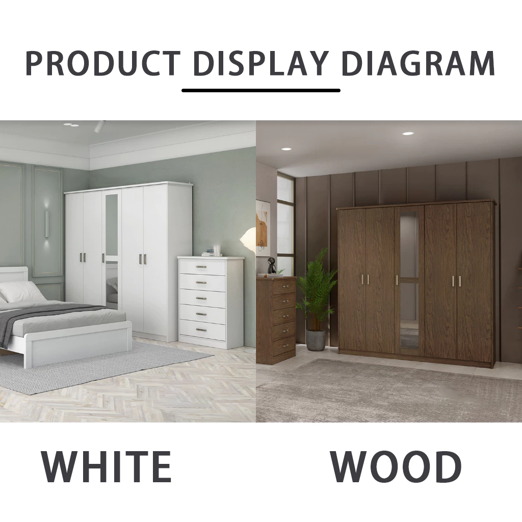 Mirror wardrobe 150 * 40 * 180CM wooden storage cabinet multifunctional ...