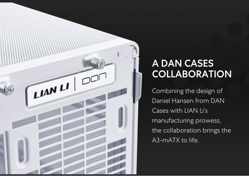 Lian Li Computer PC Case A3-mATX Wooden Front Panel Glass Side Panel ...