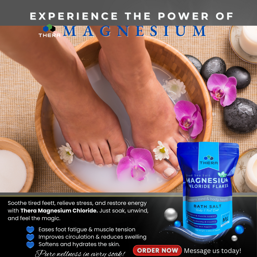 THERA Magnesium Chloride Flakes for Salt Bath Foot Soak from Israel 1 ...
