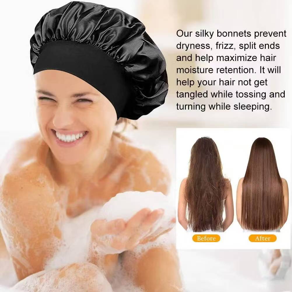 High Elasticity Sleep Cap #BN-023 Long Hair Care Women Head Wrap Soft ...