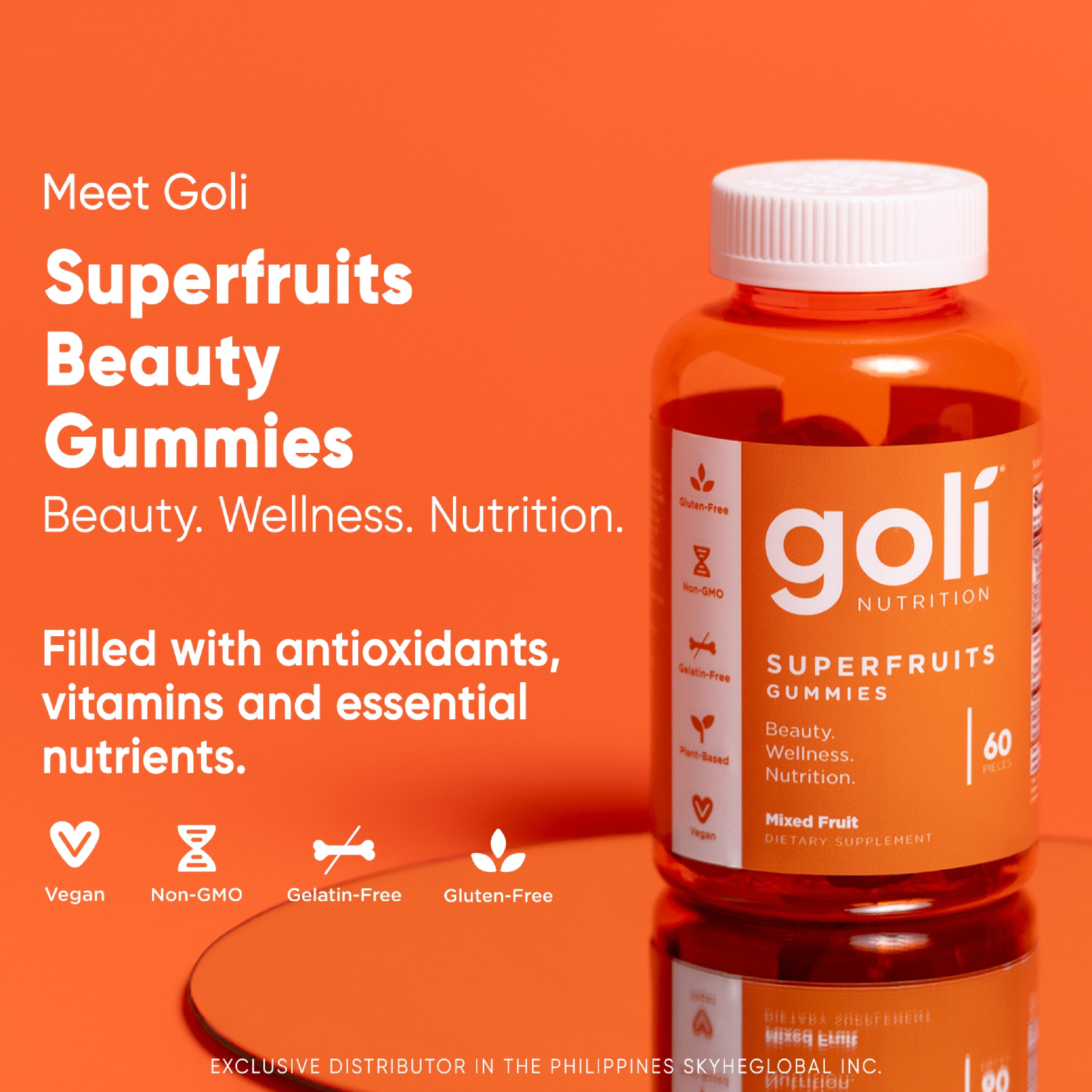 Goli Nutrition Superfruits 60 pcs with Vitamins A, C, E, Zinc & Pectin ...