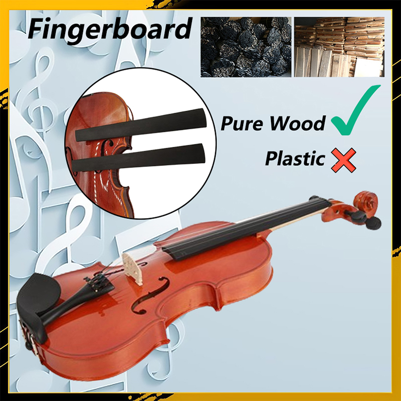 Heart String Full Size All Wooden Violin with Wooden Fingerboard ...