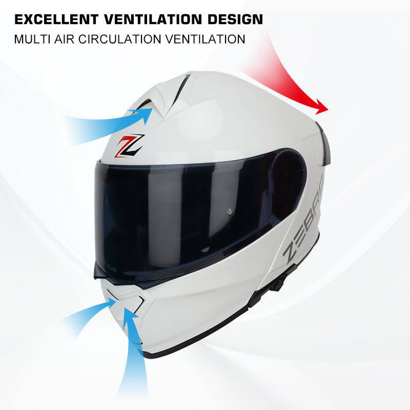 ZEBRA Ritzy Modular Helmet Full Face For Motorcycle Dual Visor Women ...