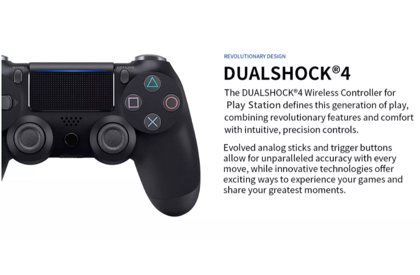 Ovleng Twin Double Motor Vibration Wireless Game Controller for P4 ...