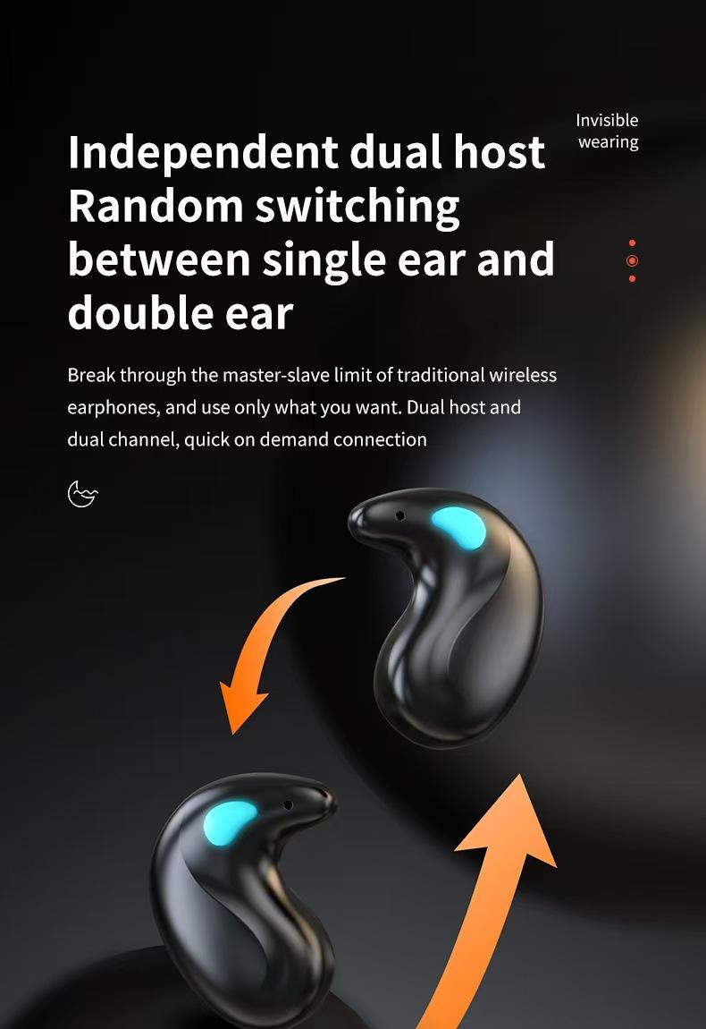 Mini X55 Invisible Sleep Wireless Earphones Sport Bluetooth Earbuds ...