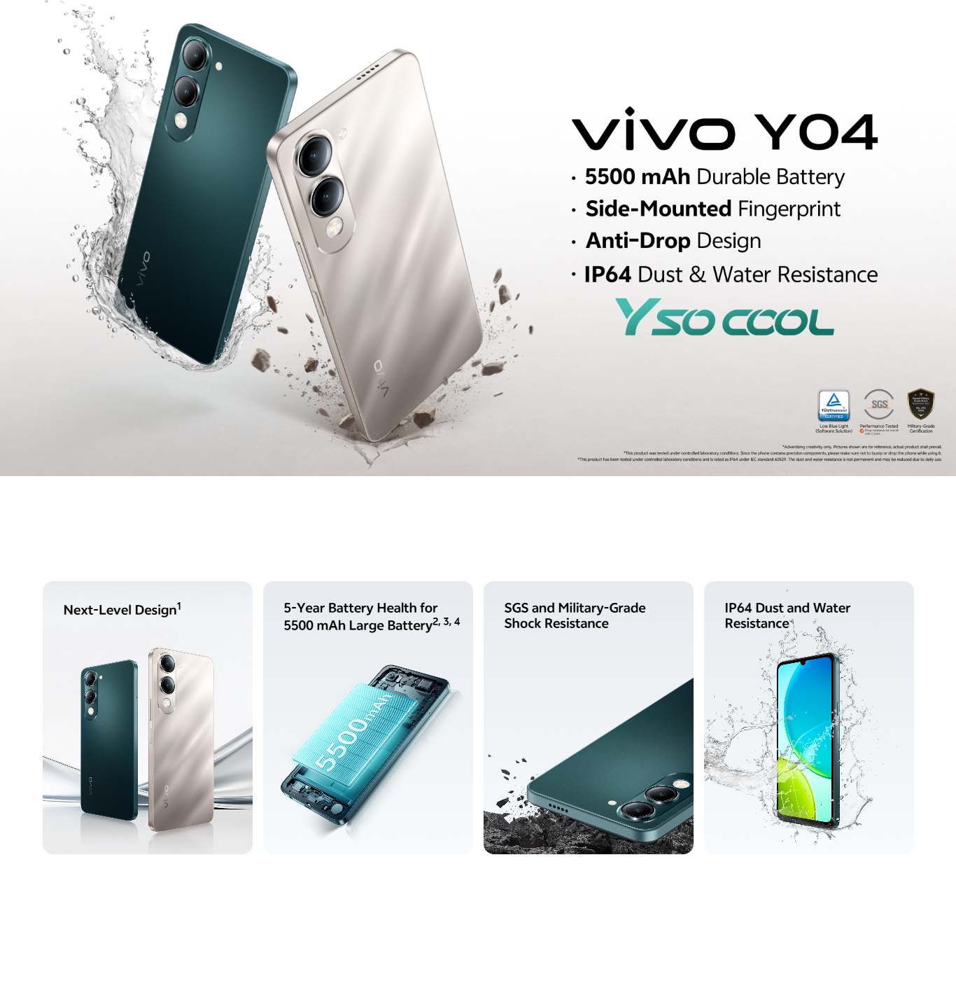 Vivo Y04 | Smartphone | 6.74-inch Display | Face Recognition | IP64 ...