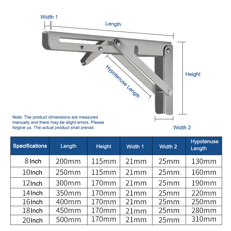 【2Pcs/Pair】Billy Folding Bracket Heavy Duty Upgrade Safer Bracket For ...