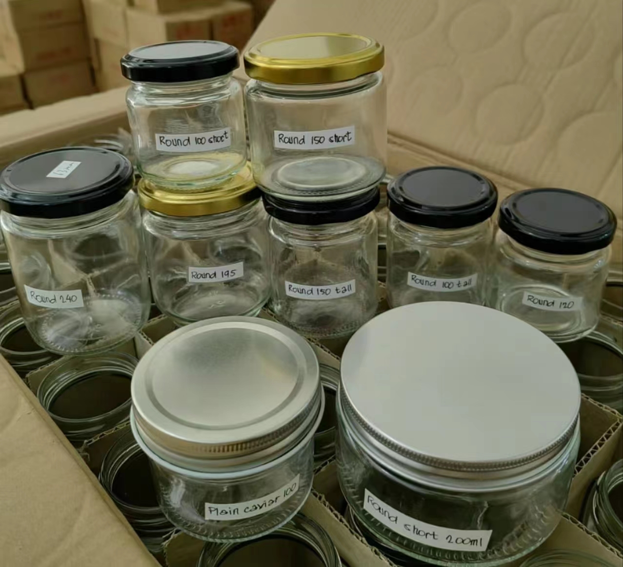 (24pcs) (M-7177) bottle 220ml or 8oz Glass Jar Food Grade Available ...