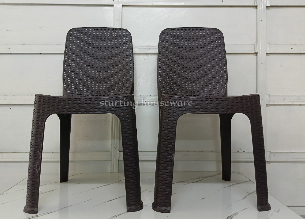 #698 PLASTIC RATTAN CHAIR WITH BACKREST (HEAVY DUTY) / UPUAN | Shopee ...