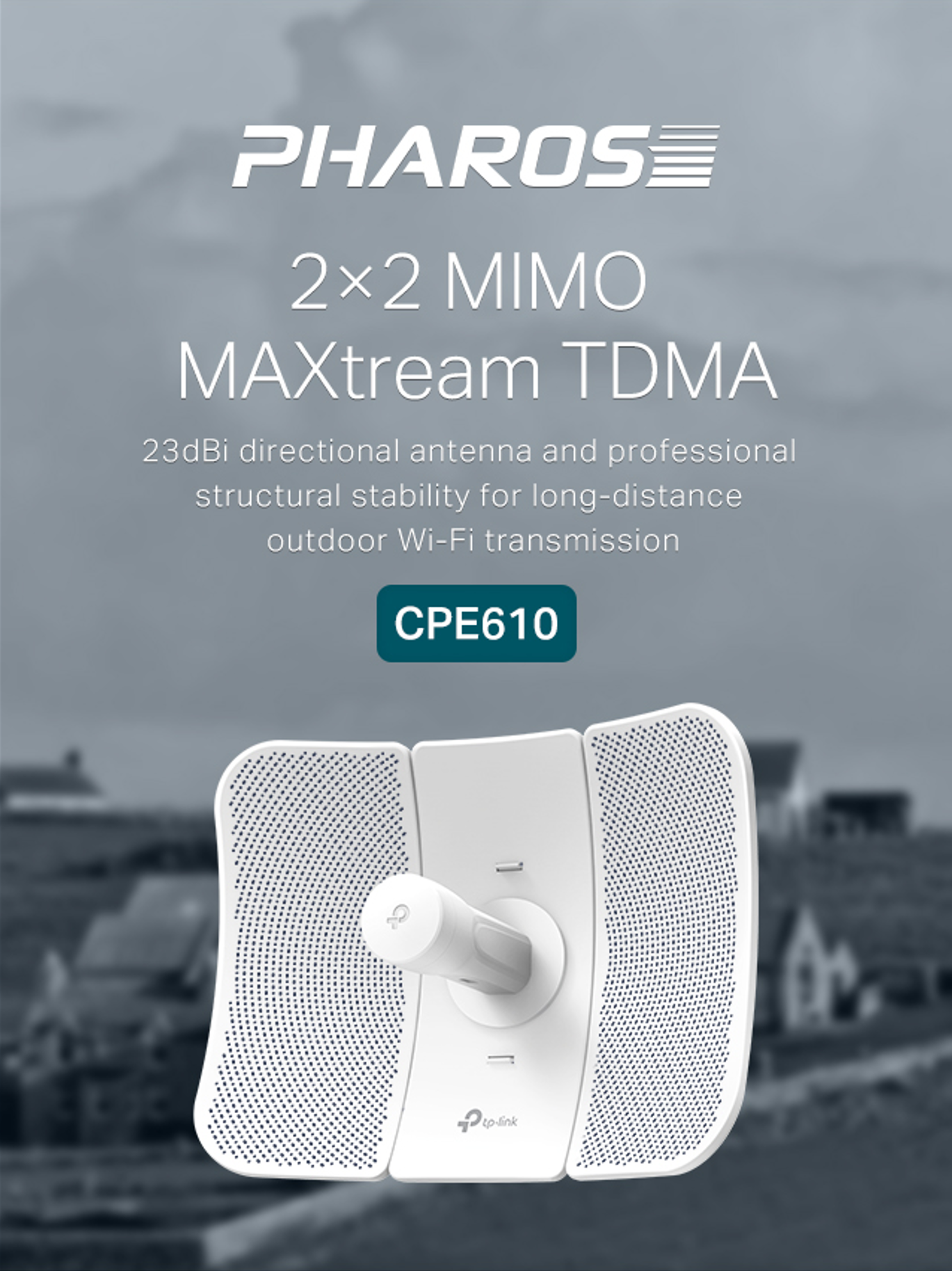 TP-Link Pharos CPE610 5GHz 300Mbps 23dBi Outdoor CPE Outdoor AP ...