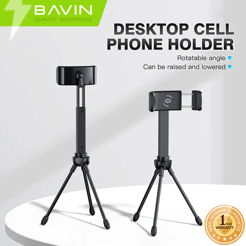 BAVIN B8 Phone Tripod Adjustable Angle Tripod Foldable Stable Phone ...