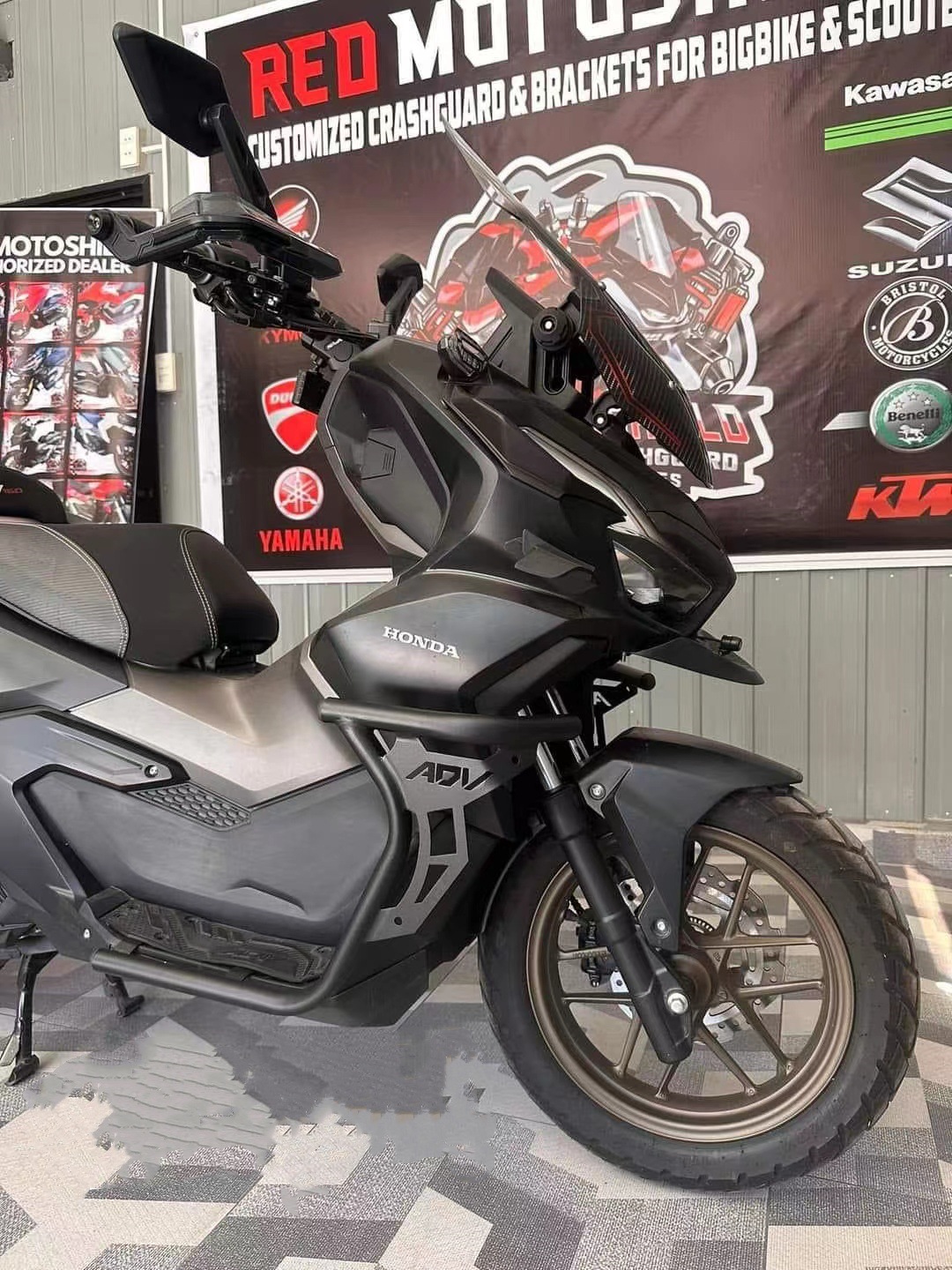 Redmotoshield Sports Half Crashguard V2 For Honda Adv 160 | Shopee Philippines