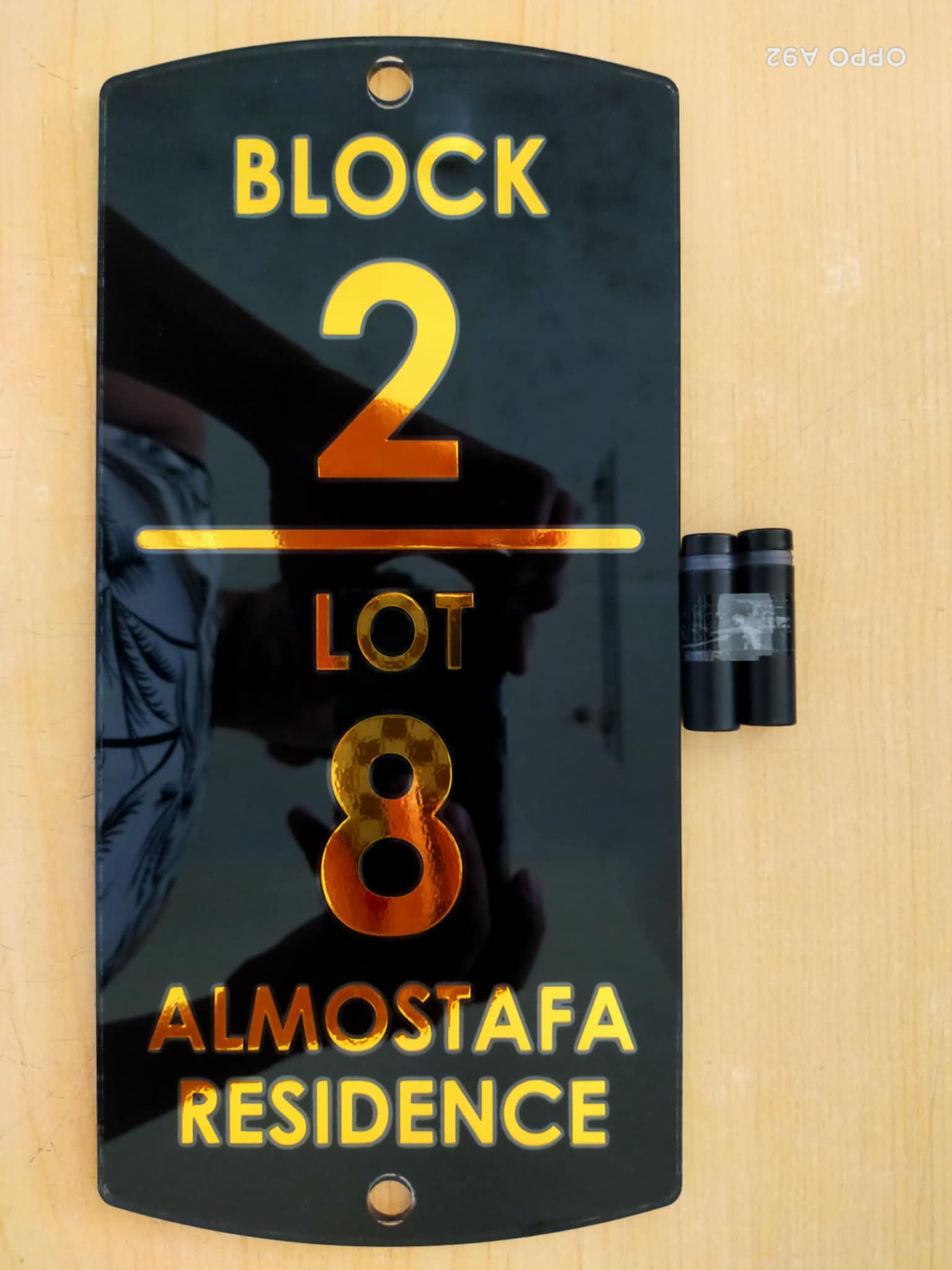 Customized Metallic Gold Customized House Address Plate Blk Lot Home ...