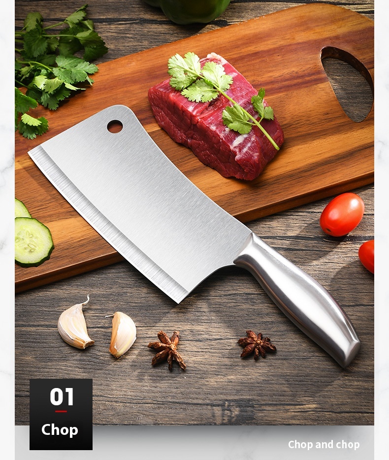 5 In 1 Authentic Japan Cleaver 304 Stainless Steel Kitchen Knife Set ...