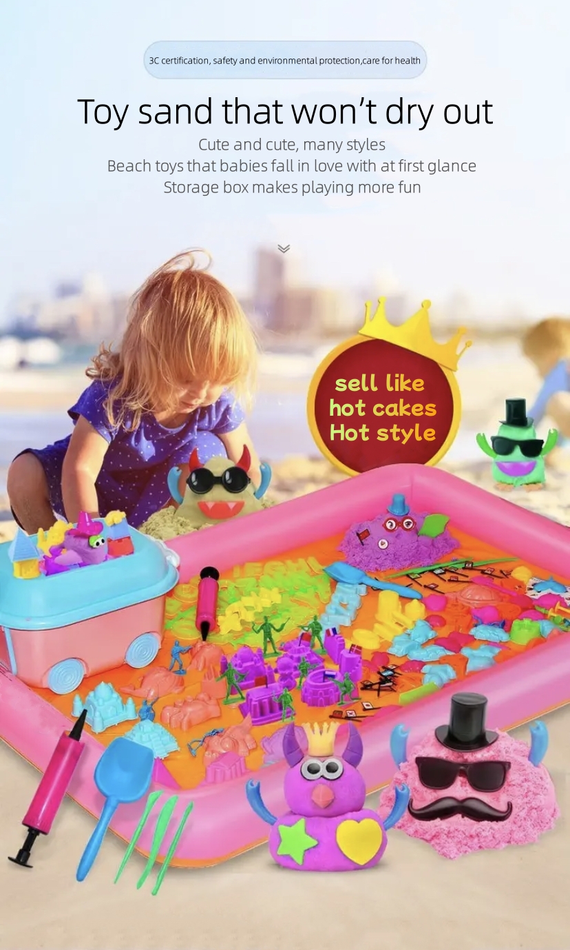 1kg Toy Sand Play set toy Children's toy sand, safe, non-toxic and ...