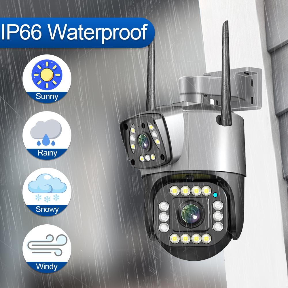 V380 Pro CCTV Camera Outdoor 8MP Dual Lens Wireless WiFi Waterproof IP Camera Night Vision Home ...