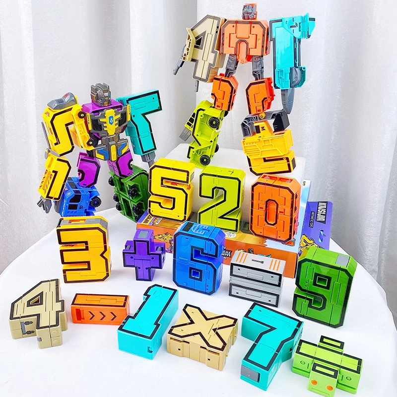TTSM-Digital robot gift box Full Set Transformers Number Robot Toy Set ...