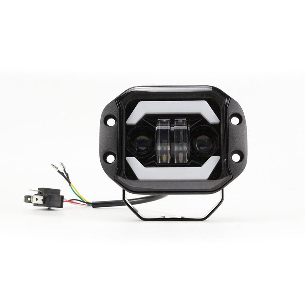 5" Inch Spotlight Flush Mount LED Work Light Bar Hi low Beam Off Road ...