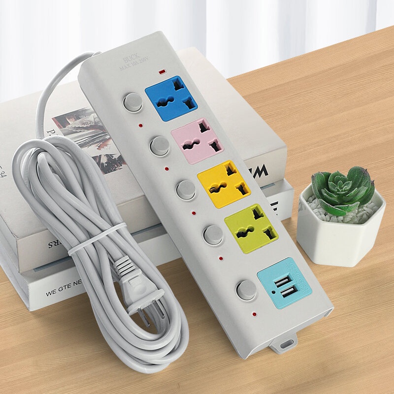 5M power board switch socket, 4 universal sockets, 2 USB power ...