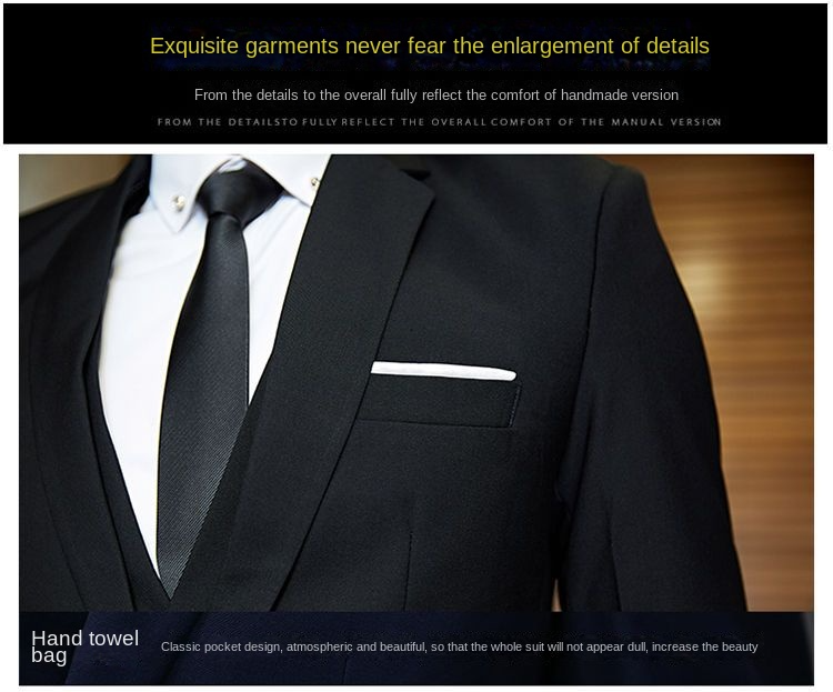 (Local Delive)Men Blazer Formal Business Suits Sets Korean Slim Formal ...
