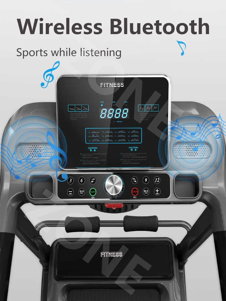 Electric Treadmill Treadmill Heavy duty 15km/h Bluetooth Foldable 350KG ...