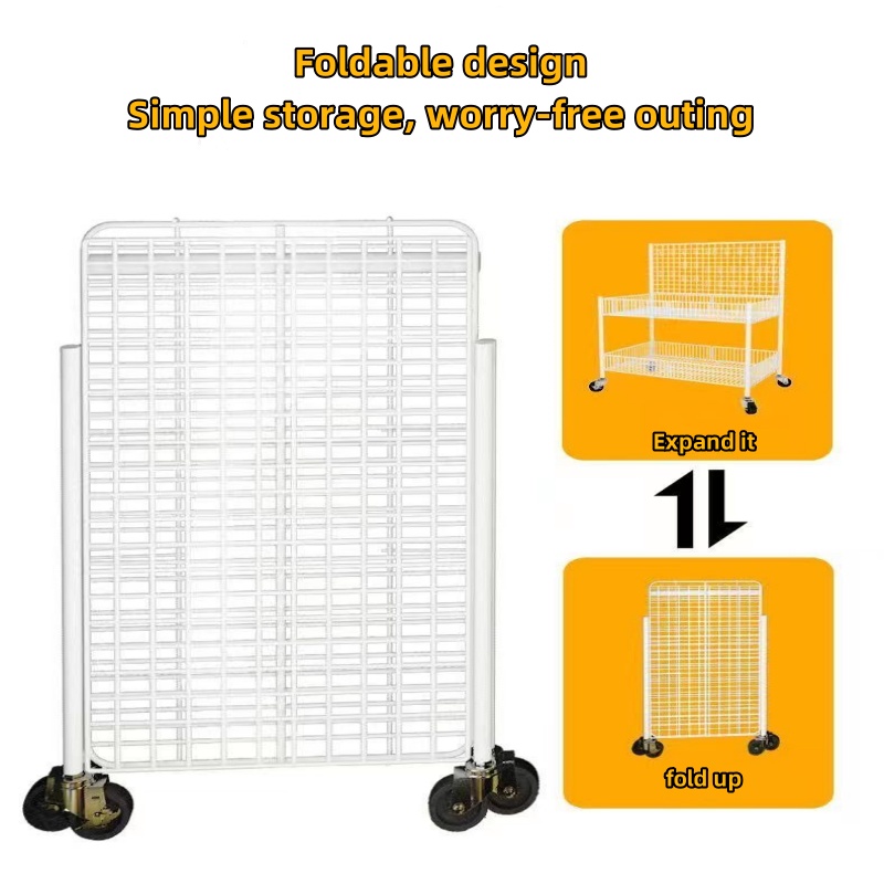 collapsible bargain rack with wheels handcart heavy duty display cart ...