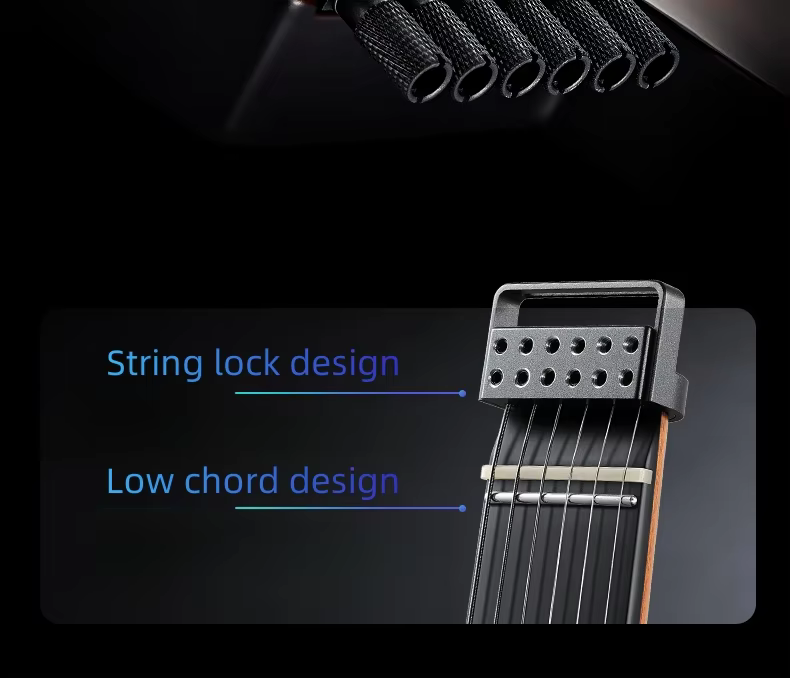 Donner HUSH-X Headless Silent Acoustic Electric Travel Guitar Removable ...