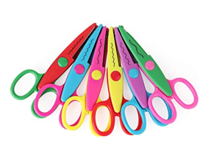 1SET/6PCS Craft Scissors Decorative Edge, 6 Pack, Craft Scissors, Zig ...