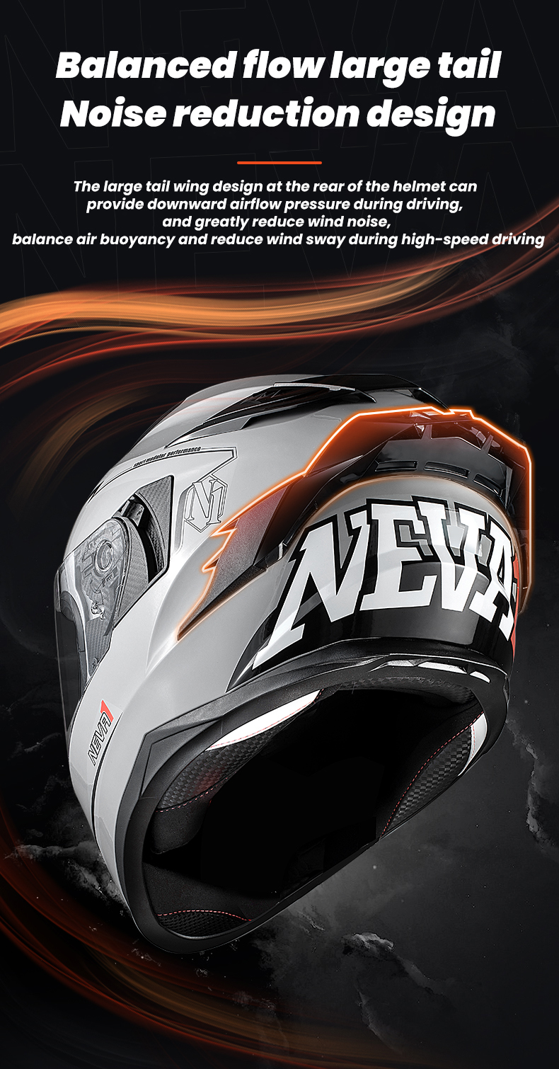 NEVA Dual Lens Full Face Helmet Motorcycle DOT Approved With ICC ...