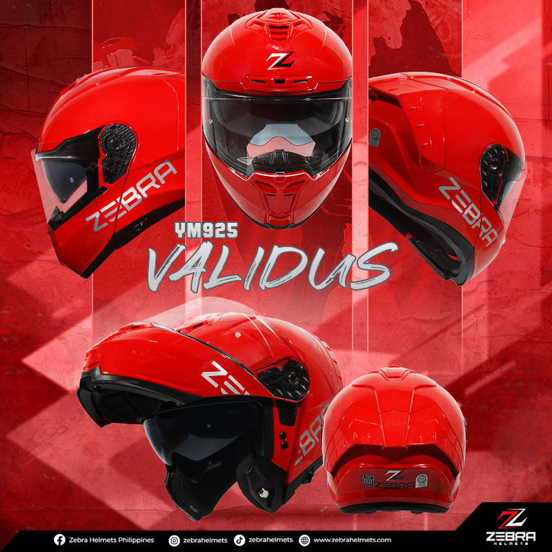 ZEBRA VALIDUS YM-925 Modular Helmet Full Face Dual Visor Helmet ...