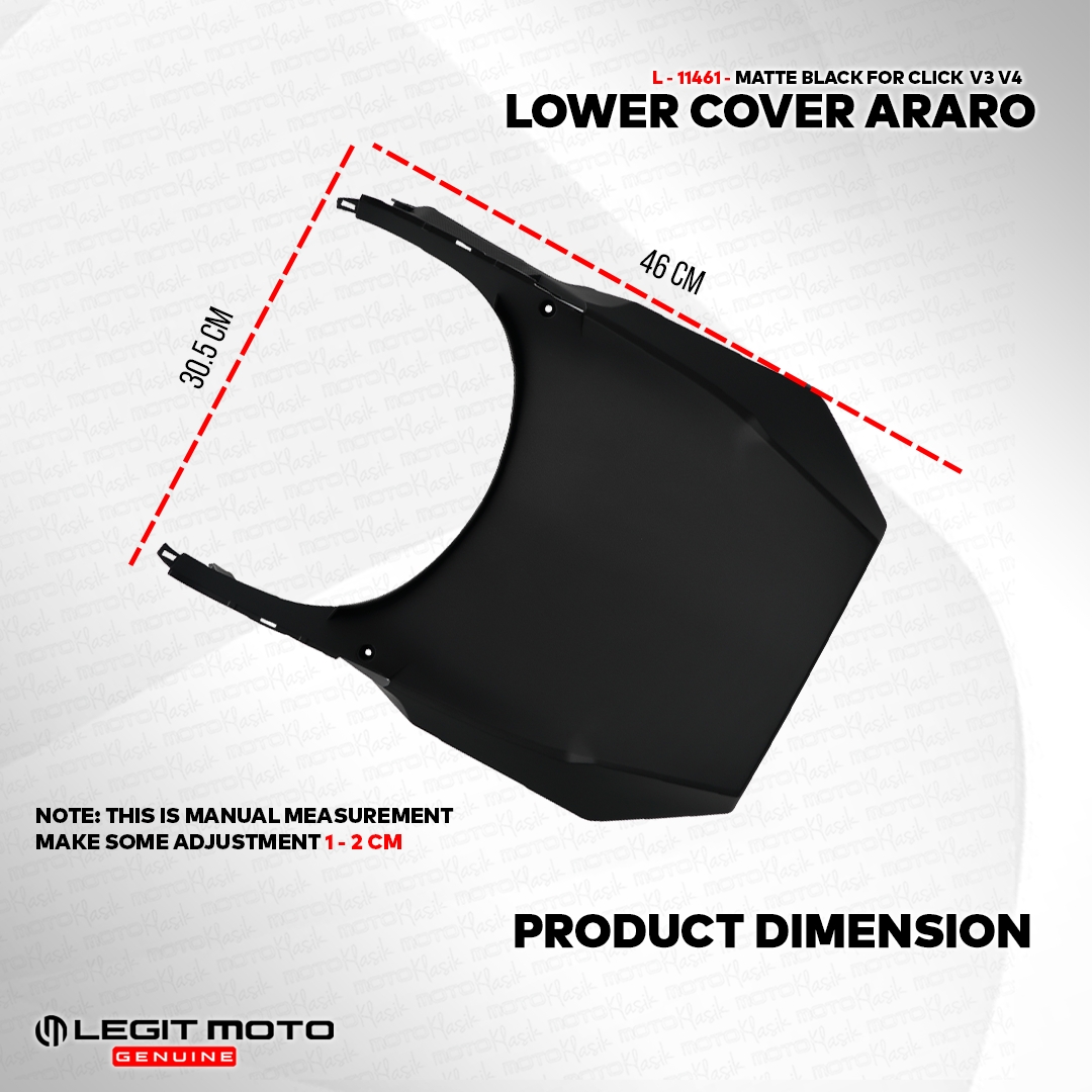 LEGITMOTO HONDA CLICK V3/V4 LOWER COVER ARARO L-11461 MATTE BLACK FOR ...