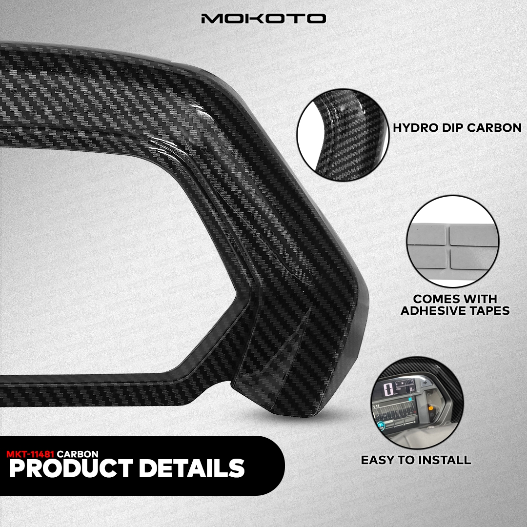 MOKOTO YAMAHA NMAX V3 STANDARD / TURBO TECHMAX GAUGE PANEL COVER CARBON ...