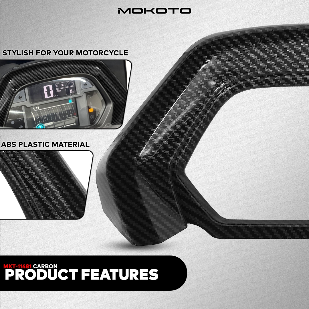 MOKOTO YAMAHA NMAX V3 STANDARD / TURBO TECHMAX GAUGE PANEL COVER CARBON ...