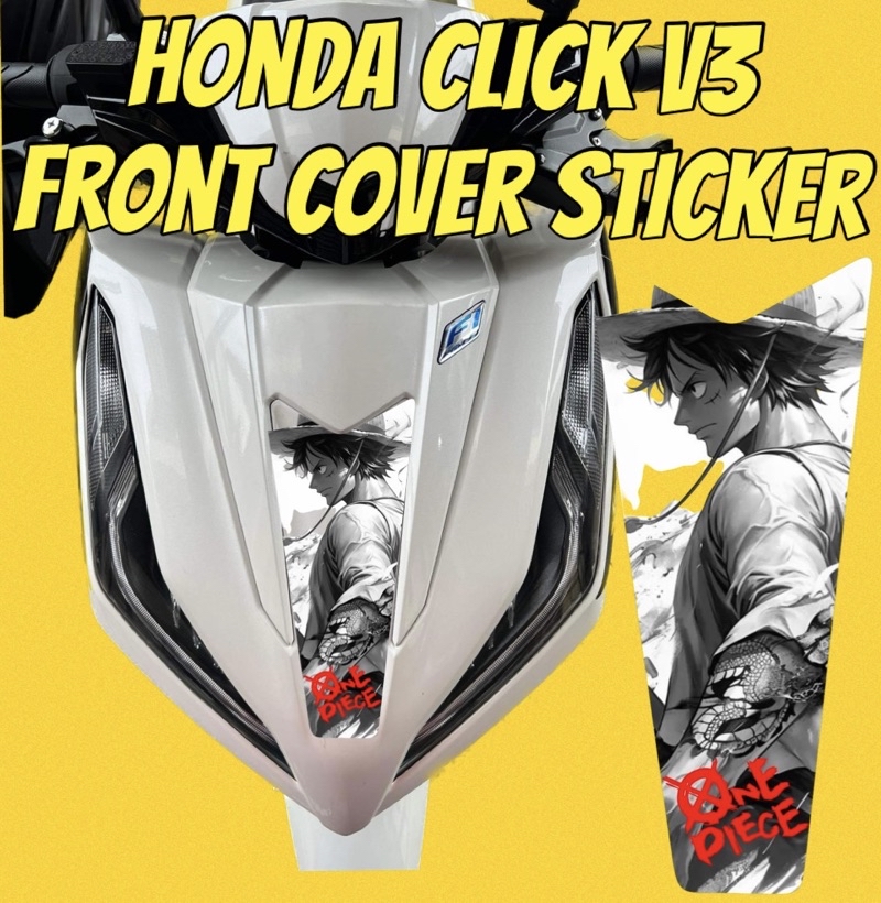 HONDA CLICK V3 Onepiece design FRONT COVER PANEL STICKER PRINTED ...