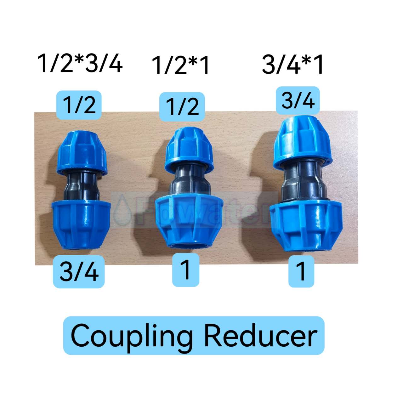 Blue/Black PE Compression Fittings Coupling/Elbow/Tee Reducer for PE ...