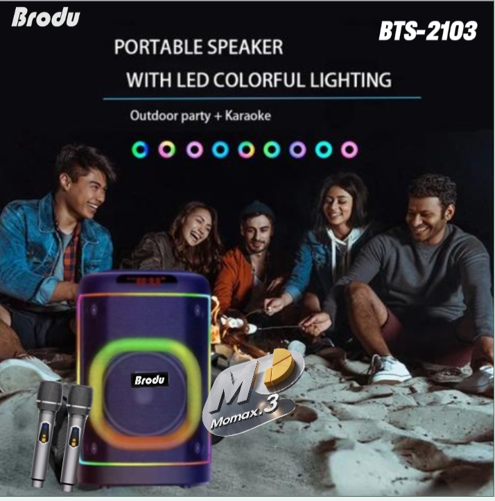 Brodu BTS-2103 Bluetooth Karaoke Speaker W/ Guitar IN HighQuality ...